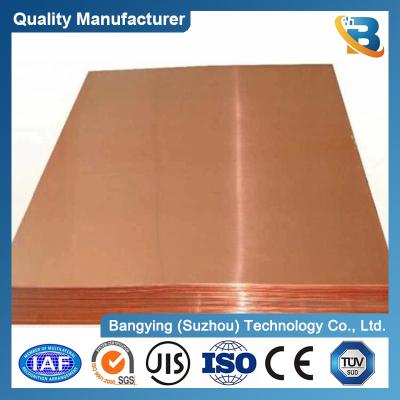 China Alloy Copper Plate Sheet 3mm 4mm 5mm 6mm ASTM T2 H65 H62 C1100 C1220 C2400 C2600 Red 205 for sale