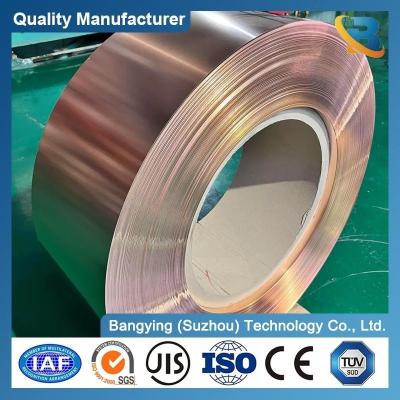 China Customized Thin Copper C1100 C1200 T2 Soft Half Hard Pure in Coil for Water Heater for sale