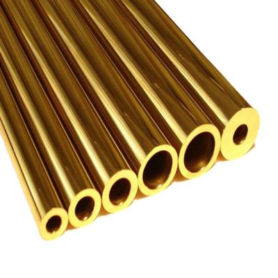 China Brass Round Tube 20mm 25mm 3/8 H80 C26000 Cuzn30 Copper Pipe for Industrial Machinery for sale