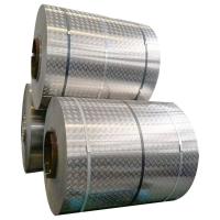 China Anti-Slip 5000 Series Aluminum Alloy Roll Embossed Chequered Coils with T3 T8 Temper for sale