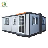 China 20FT Expandable Container House 37sqm Dual Wing Steel Frame Prefab Home and Site Office for sale