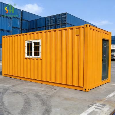 China Galvanized Steel Frame Flat Pack Container House Prefabricated 20FT 40FT For Construction Site for sale