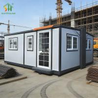 China 20FT Expandable Container House 37sqm Dual Wing Steel Frame Prefab Home and Site Office for sale