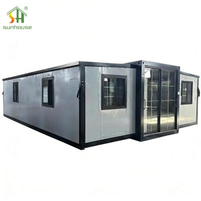 China Compact Expandable Foldable Container Houses 20ft Expandable Prefab Homes for sale