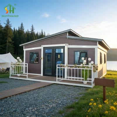 China Fast Build 20ft Expandable Container Cabin , Galvanized Steel Prefab Expandable House for sale