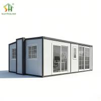 China Compact 2 Bedroom Expandable House Double Wing Prefabricated Modular House for sale