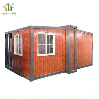 China Flat Top Tiny Expandable House Double Wing Custom Container Houses 20FT for sale