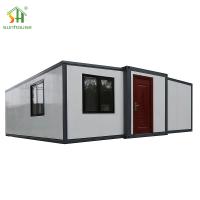 China 40FT Expandable Container House 73sqm Fold-Out Steel Frame Prefab Home and Site Office for sale