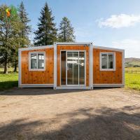 China Compact 20ft Expandable Container House Modular Folding Prefab Homes For Temporary Living for sale