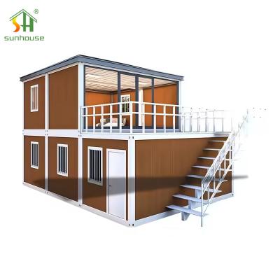 China Double Wing Fold Out Container House 20FT Modular Tiny Home Expandable for sale