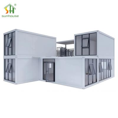 China Modern Double Wing Expansion House 20FT Expandable Tiny Home For Family Living for sale