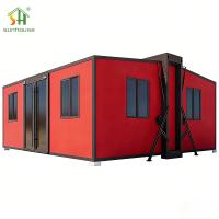 China Small Expandable House Container Double Wing 2 Bedroom Expandable Home for sale