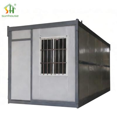 China Foldable Expandable Compact Living Prefab Homes , Flat Pack Shipping Container Buildings for sale