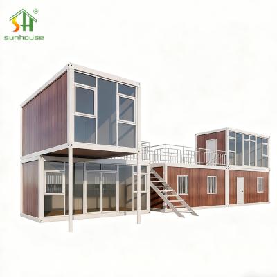 China Modular Container Villa with Reinforced Galvanized Steel Frame and Customizable Layout Featuring High-Performance Insulated Wall Panels for sale
