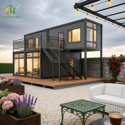 China Detachable Luxury Container Homes Single Storey Two Storey Modern Container Homes for sale