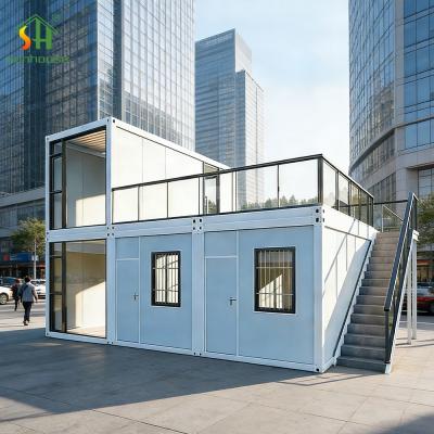 China Flexible Layout Modular Container House Detachable Foldable 20ft Container Homes for sale