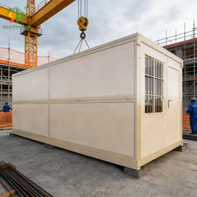 China Insulated Prefab Container House With EPS Rock Wool PU Sandwich Panel for Hot Cold Climate Modular Building Projects for sale