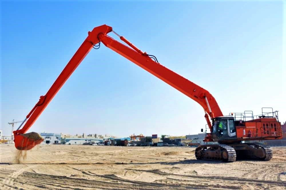 Long reach boom for excavator