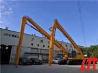 China 10-30 Meters Heavy Duty Excavator Boom Yellow OEM- Long Reach Extension for sale