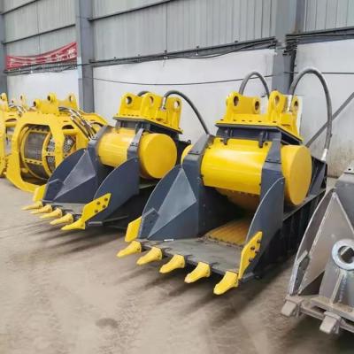 China Q355b R320 Excavator Severe Bucket Heavy Duty 1100mm Length for sale
