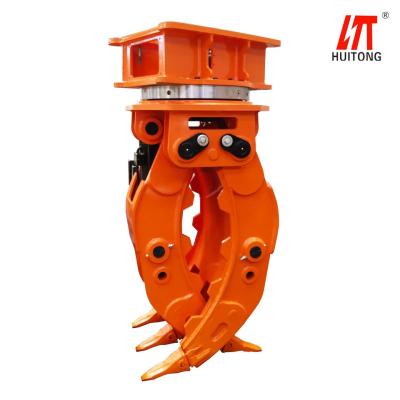 China Q355B Material Hydraulic Excavator Rotating Grapple Log Timber Grab for sale