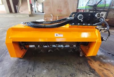 China Heavy Duty Orange / Black Excavator Flail Mower With Blades Q355B ISO9001/CE Certified for sale