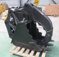 China Excavator Thumb Bucket Q355 NM400 12 Ton Excavator CAT12 PC120 for Log Stone Construction Waste Handling for sale