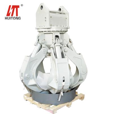 China 5-9 Ton Excavator Compatible Huitong Orange Peel Grab Ideal for Scrap / Waste Handling Customized and CE Approved for sale