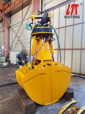 China Customize Excavator Hydraulic Clamshell Bucket 1m³ 17-20T Excavator PC200 SK200 for Dredging River Cleaning Earthmoving Work for sale