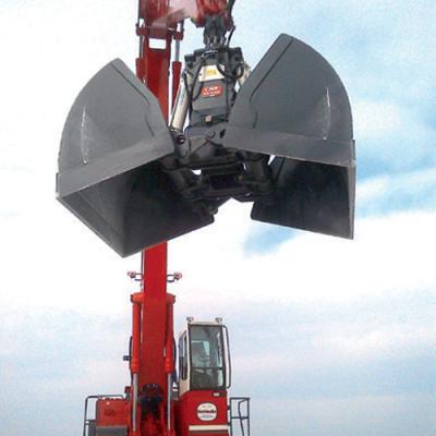 China Excavator Parts Manufactured Huitong Clamshell Bucket for 17-20 Ton Excavators Etched Stainless Steel Landing Plate CE Certified for sale