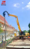 China Heavy Duty Reinforced Piling Boom Arm for 30 to 38 Ton PC300 EX350 Excavators for Foundation Piling and Solar Post Installation for sale