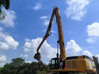 China EXCAVATOR Piling Boom for PC200/CAT320 11.5m for River Embankment Protection/Railway & Highway Soft Ground Treatment for sale