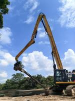 China EXCAVATOR Piling Boom for PC200/CAT320 11.5m for River Embankment Protection/Railway & Highway Soft Ground Treatment for sale