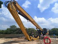 China EXCAVATOR Piling Boom for PC200/CAT320 11.5m for River Embankment Protection/Railway & Highway Soft Ground Treatment for sale