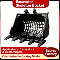 China Custom Excavator Skeleton Bucket 6-10ton Excavator 0.4m³ PC60 PC100 CAT70 for Digger Rock Screening Work for sale