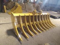 China Customized Excavator Rake for 30 Ton Excavator SY300 XE305 CLG930 ZX300 EC330 DX300 for Vegetation Cleaning Earthmoving Projects for sale