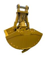 China Factory Supply Excavator Hydraulic Clamshell Bucket HUITONG High Quality Q355B Material 17-20Ton 1.0-1.2m for Material Re-handling/Foundation Excavation/Ship Hold Loading & Unloading for sale