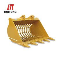 China Wear Resistant Excavator Skeleton Bucket Yellow Color High Working Efficiency for sale