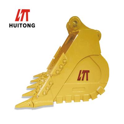 China Strength Yellow / Black Excavator Digging Bucket Q355/NM400/Hardox450 New Heavy Duty Teeth for sale