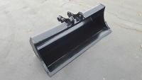 China Wide Shallow Excavator Ditching Bucket , Excavator Mud Bucket With Flat Bottom for sale