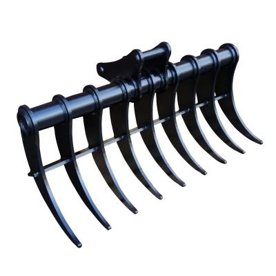 China Excavator Attachments Brush Rake Q355B Hitachi EX200 EX350 Excavator Brush Rake for sale