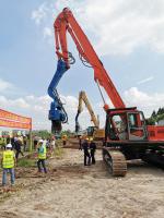 China 50T 15M HITACH Excavator Piling Boom For Pileworks for sale
