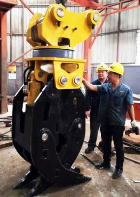 China Magnetic Sorting Bucket Rotating Grapple Hydraulic Five Finger For Excavator Parts for sale