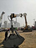 China PC240 Hot Sell Excavator Clamshell Bucket Telescopic Arm Boom for sale