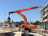 China Long Boom Clamshell 20M Excavator Telescopic Arm For Excavator PC240 for sale