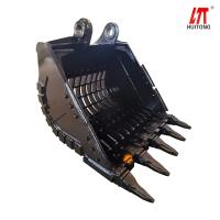 China 2.2M3 Excavator Sieve Bucket For 45Ton Excavator Tranch Cleaning Skeleton Bucket Factory Direct Sale Attachment for sale