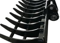 China Q460 Excavator Brush Rake Bucket Landscape Root Rake Grapple for sale
