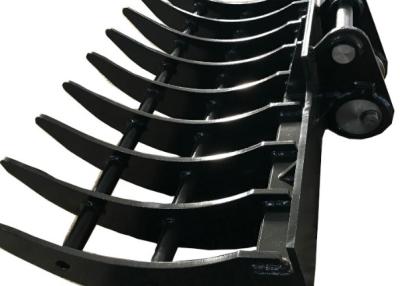 China Q460 Excavator Brush Rake Bucket Landscape Root Rake Grapple for sale