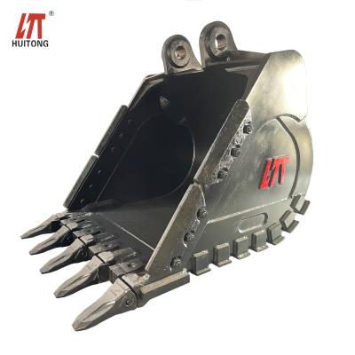 China Strength Yellow Excavator Rock Bucket With New Q355 for sale