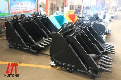 China New 700-1000kg Excavator Rock Bucket In Yellow / Black Q355/NM400/Hardox450 for sale